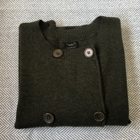 Talbots | Sweaters | Talbots Green Merino Wool Cardigan Sweater | Poshmark